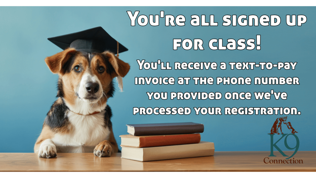 Class Confirmation - K9 Connection