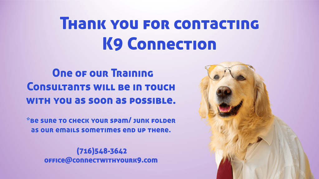 Contact Form Confirmation - K9 Connection